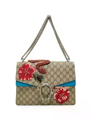 Gucci Medium Dionysus Embroidered Shoulder Bag - Neutrals