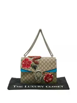 Gucci Medium Dionysus Embroidered Shoulder Bag - Neutrals