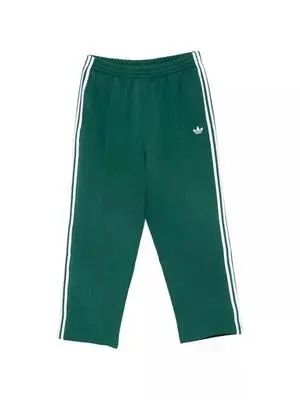Adidas Logo-embroidered Side-stripe Track Pants - Green