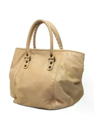 Balenciaga 2005 Lambskin Motocross Classic Sunday Tote Bag - Neutrals