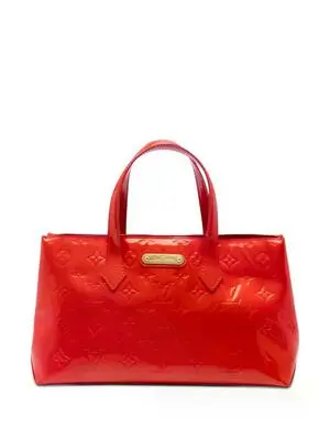 LOUIS VUITTON Monogram Vernis Wilshire Pm Handbag - Red