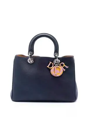 Dior Leather Diorissimo Satchel - Blue