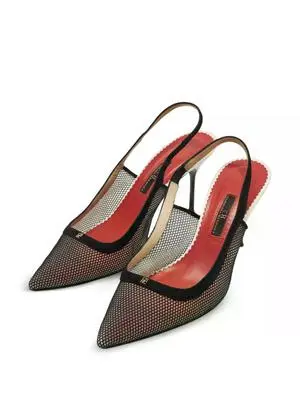 Carolina Herrera Mesh Slingback Pumps