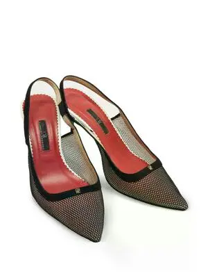 Carolina Herrera Mesh Slingback Pumps