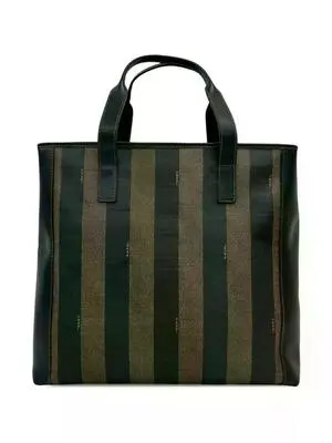 Fendi Pequin Coated Canvas Tote Bag