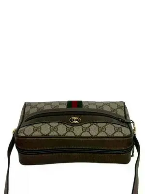Gucci Gg Supreme Web Crossbody Bag - Neutrals