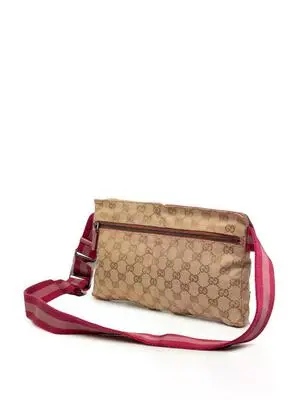 Gucci Gg Canvas Web Double Pocket Belt Bag
