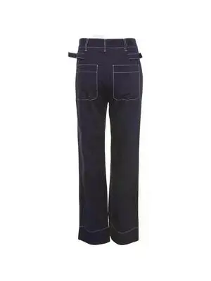 LOUIS VUITTON Cotton Contrast Stitch Trousers