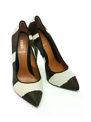Fendi Zebra Print Diamond Heel Pumps
