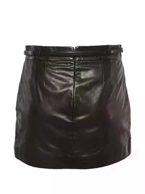 Gucci Belted Leather Mini Skirt