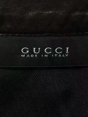 Gucci Belted Leather Mini Skirt