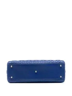 Dior Lambskin Cannage Lady Satchel - Blue