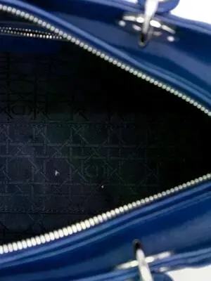 Dior Lambskin Cannage Lady Satchel - Blue