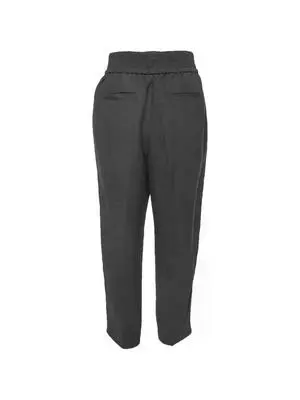 Brunello Cucinelli Woven Texture Elasticated Waistband Trousers