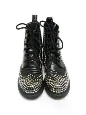 Alexander McQueen Studded Lace-up Ankle Boots