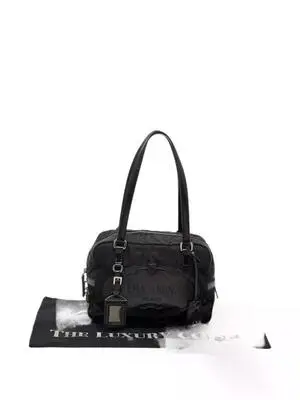 Prada Logo Embossed Tote Bag