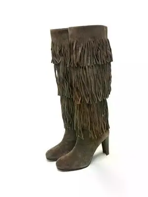 STUART WEITZMAN Suede Fringe Boots