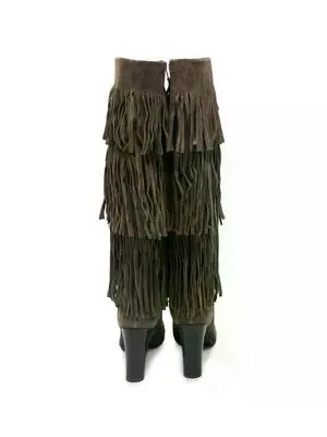 STUART WEITZMAN Suede Fringe Boots