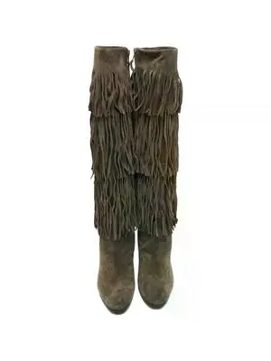 STUART WEITZMAN Suede Fringe Boots