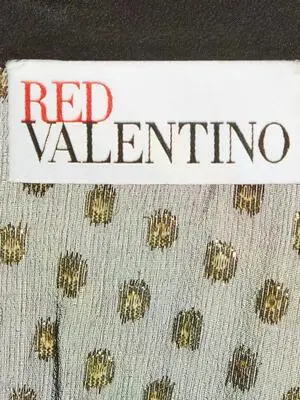 Red Valentino Long-sleeve Chiffon Mini Dress