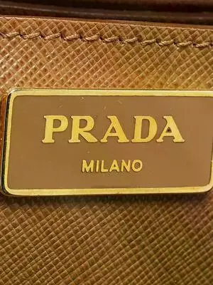 Prada Gardeners Leather Tote Bag - Brown