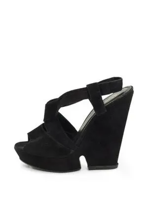 Saint Laurent Crossover Wedge Sandals