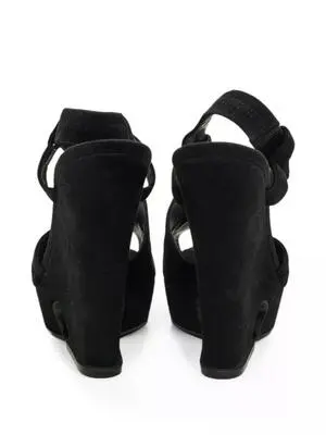 Saint Laurent Crossover Wedge Sandals