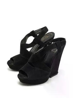 Saint Laurent Crossover Wedge Sandals