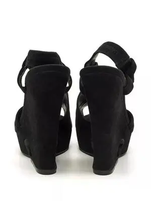 Saint Laurent Crossover Wedge Sandals