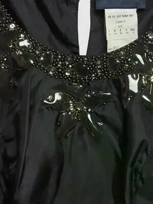 Roberto Cavalli Beaded Pleated Blouse