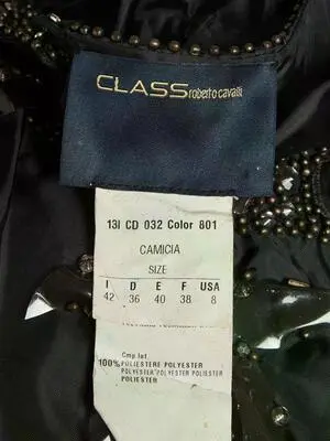 Roberto Cavalli Beaded Pleated Blouse
