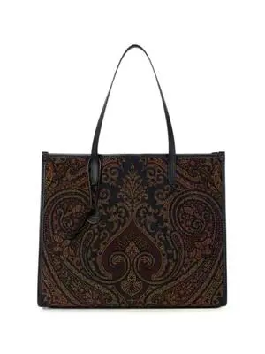 Etro Large Love Trotter Jacquard Bag - Blue