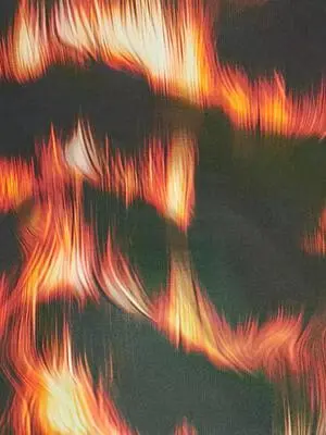 Roberto Cavalli Flame-print V-neck Midi Dress