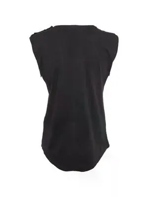 Balmain Logo Print Crewneck Sleeveless Tank