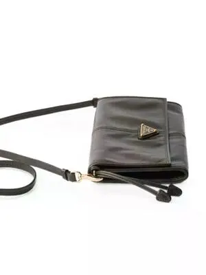 Prada Leather Wallet With Shoulder Strap