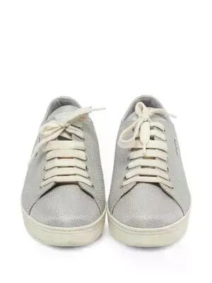 Prada Metallic Effect Lace-up Sneakers