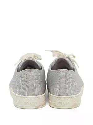 Prada Metallic Effect Lace-up Sneakers
