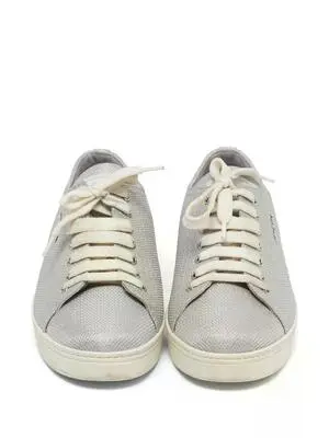 Prada Metallic Effect Lace-up Sneakers