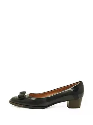 FERRAGAMO Vara Bow Block-heel Pumps - Black