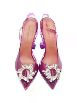 Amina Muaddi Begum Slingback Pumps - Purple