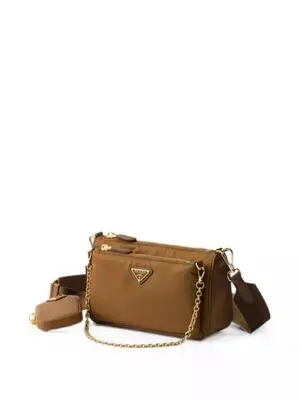Prada Re-nylon And Saffiano Leather Mini Shoulder Bag