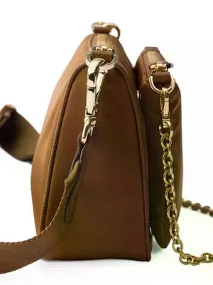 Prada Re-nylon And Saffiano Leather Mini Shoulder Bag