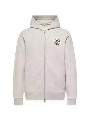 Moncler Logo Patch Zip-up Hoodie