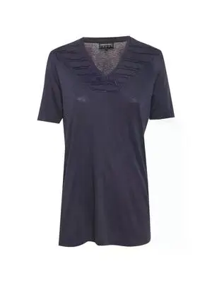 Emporio Armani Ruffled V-neck T-shirt