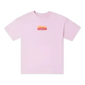 CONVERSE Oversized T-shirt With Flaming Logo Graphic - Pink