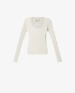 Isabel Marant Étoile Selenie Silk Ribbed Sweater - Ecru