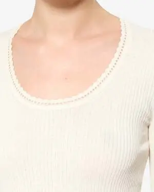 Isabel Marant Étoile Selenie Silk Ribbed Sweater - Ecru