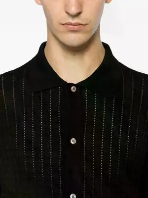Tagliatore Oliver Open-knit Short-sleeve Shirt