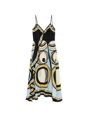 La DoubleJ Asymmetric Sanctuary Placed Dress - Black