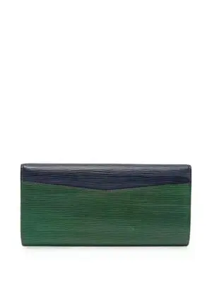 LOUIS VUITTON 2017 Flore Épi-leather Wallet - Blue